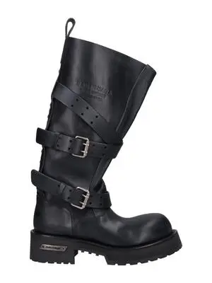 Balenciaga Venom Leather Boots - Black