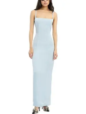 ROTATE BY BIRGER CHRISTENSEN Satin Strap Maxi Dress - Plein Air
