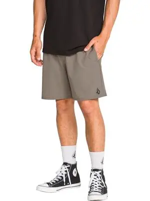 Volcom Nomoly Elastic Waist Shorts - Brindle