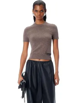 Alexander Wang Short-sleeve Wool Tee - Brown