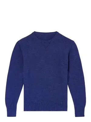 STOFFA Knitted Cotton Sweater - Blue