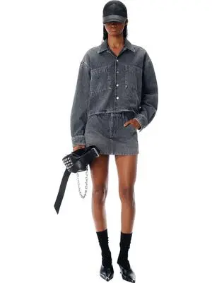 Alexander Wang Carpenter Mini Skort Light Grey