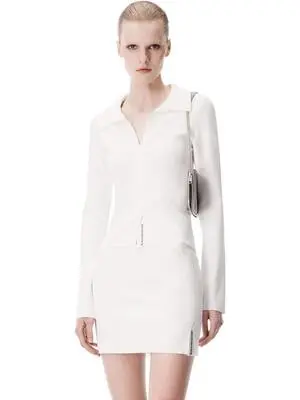 Alexander Wang Long Sleeve Polo Shirt - Soft White