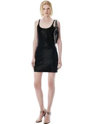 Alexander Wang Crystal Hotfix Dress - Black
