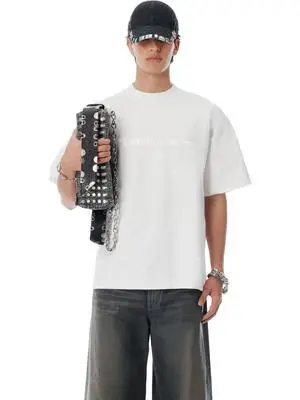 Alexander Wang Cotton Oversized Logo T-shirt - Vintage White