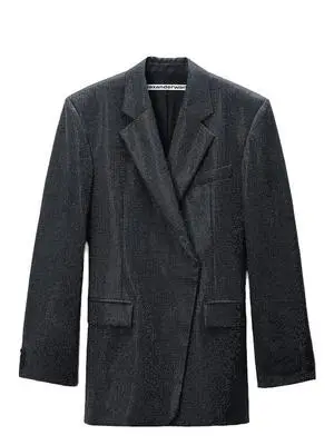 Alexander Wang Crystal Embellished Blazer Dress - Grey