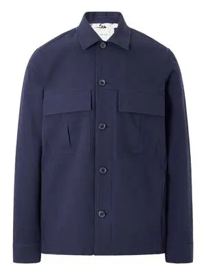 Paul Smith Paul Smith - Cotton-Blend Seersucker Overshirt - Men - Blue - S Navy