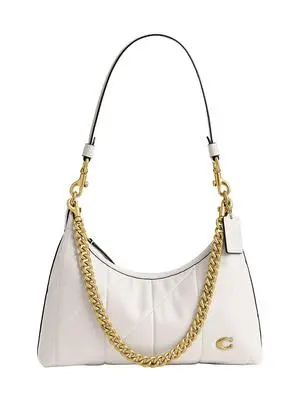 COACH Juliet Shoulder Bag 25 With Quilting Brass/chalk