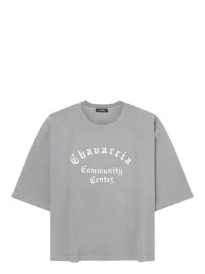 WILLY CHAVARRIA Chavarria Logo-print Cotton-jersey T-shirt - Gray