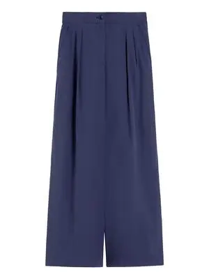Max Mara Grain De Poudre Pleated Trousers - Blue