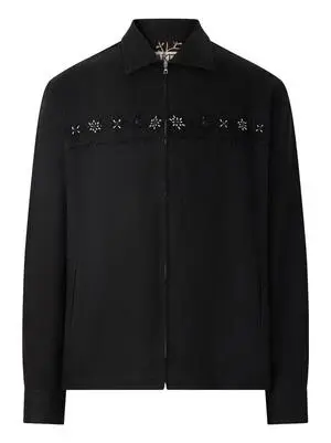 KARTIK RESEARCH Embroidered Linen Jacket - Black