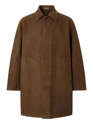 Auralee Garment-dyed Cotton-twill Coat - Brown