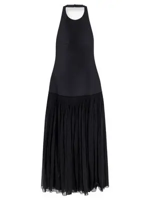RÓHE Pleated Long Dress - Black