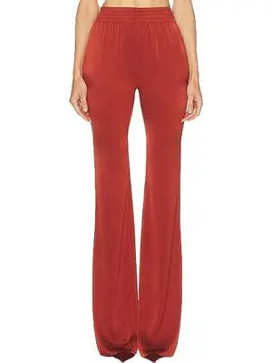Atlein High Waist Bootcut Pants - Brique