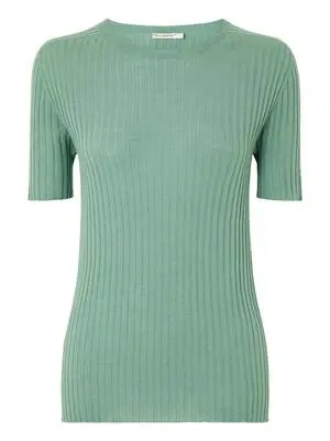 KALLMEYER Ribbed-Knit Merino Wool T-Shirt