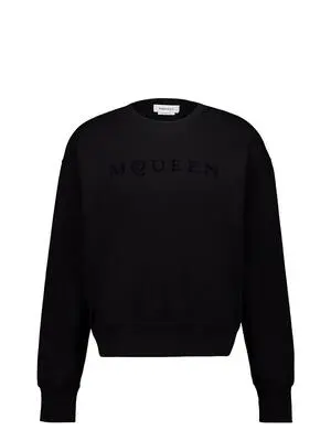 Alexander McQueen Logo Cotton Sweatshirt Black