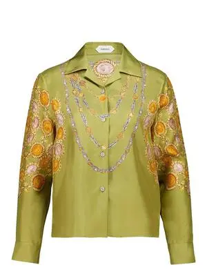 VERSACE Printed Silk Twill Shirt