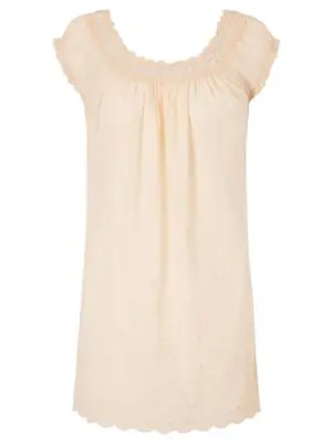 DÔEN Lelia Embroidered Nightdress - Orange