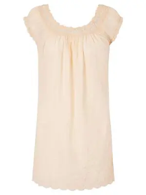 DÔEN Lelia Embroidered Nightdress Peach