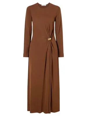 Altuzarra Tingley Embellished Knitted Maxi Dress Camel