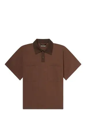 MONITALY Poloponcho Cotton Polo Shirt - Brown