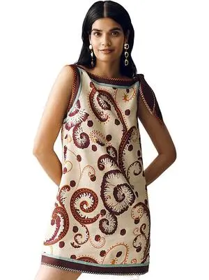 ALEMAIS Wilson Linen Silk Mini Dress - Cream
