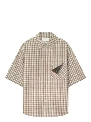 Nanushka Nahui Chest-pocket Checked Shirt - Neutrals