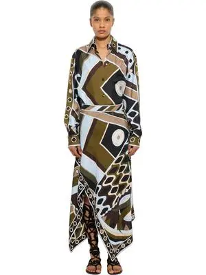 EMILIO PUCCI Vivara Print Silk Twill Shirt