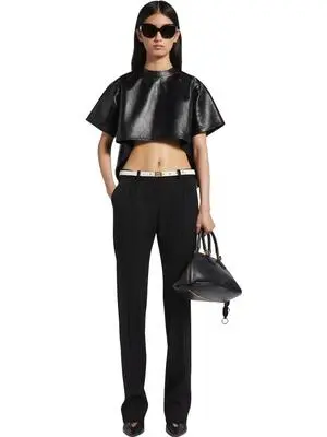 Balenciaga Slim Tailored Wool Pants - Black