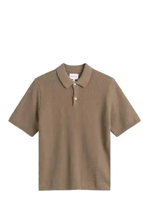 Norse Projects Anholt Cotton Crepe Polo - Walnut