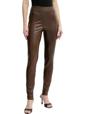Guess Fitted Trousers Brown