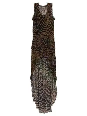 Blumarine Zebra-print Mini Dress - Black