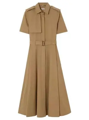 Burberry Cotton Poplin Shirt Dress - Brown
