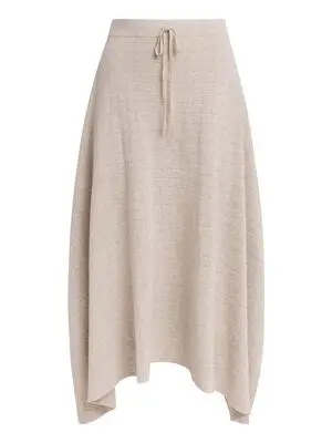 LAUREN MANOOGIAN Cotton-linen Planes Maxi Skirt - Beige