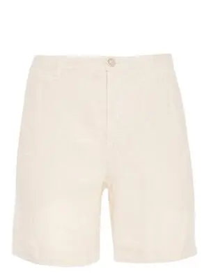 120% Lino Linen Bermuda Shorts - White