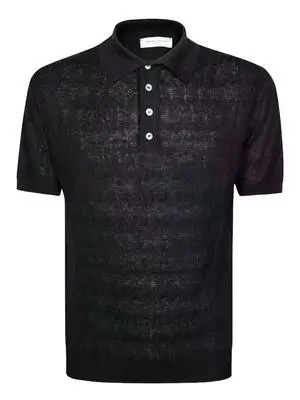 DANIELE FIESOLI Short-sleeve Polo Shirt - Black