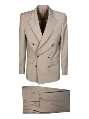 MARSEM Double-breasted Six-button Suit - Neutrals