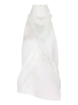 Balmain Halterneck Sleeveless Blouse - White