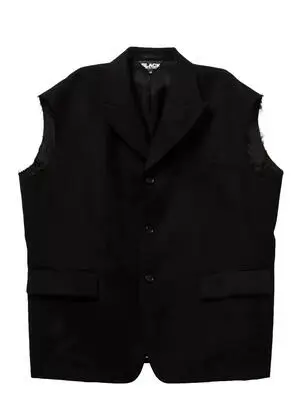 Comme Des Garçons Deconstructed Sleeveless Gilet - Black