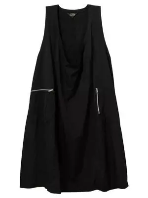 Comme Des Garçons Paneled Midi Dress - Black