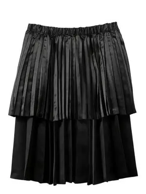 Comme Des Garçons Pleated Midi Skirt - Black