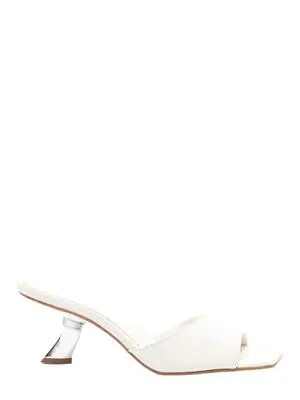 ANDREA CARRANO Sculpted-heel Mules - Neutrals