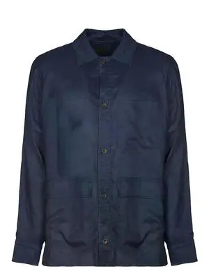 PALTO' Button Pockets Jacket - Blue
