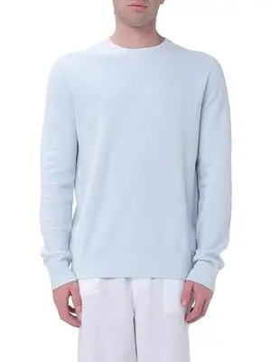 ECOALF Crew Neck Sweater With Ribbed Details - Blue 1