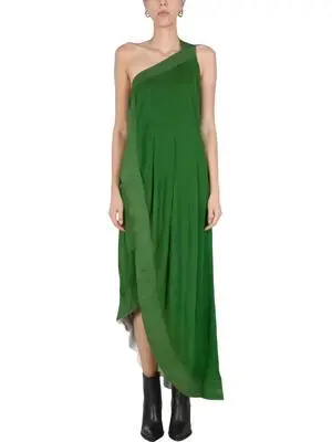 Givenchy Asymmetric Midi Dress - Green