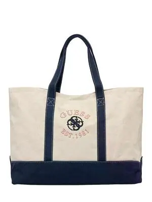 GUESS Embroidered Panelled Tote Bag