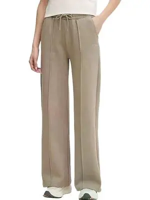 Guess Drawstring Wide-Leg Track Pants Neutrals