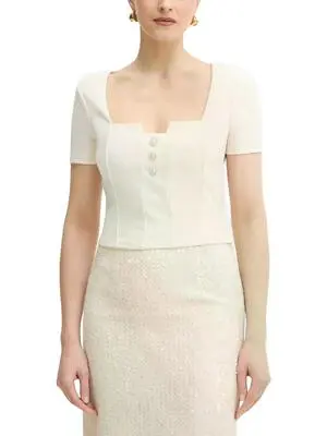 Guess Button-detail Top - Neutrals