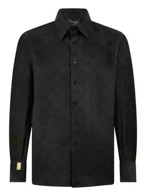 BILLIONAIRE Patterned Silk Shirt - Black