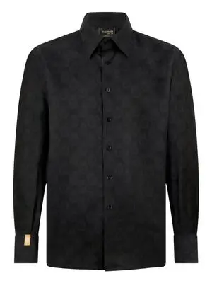 BILLIONAIRE Patterned Silk Shirt - Black